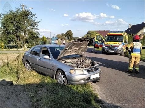 Popołudniowe zderzenie dwóch pojazdów osobowych Jedna osoba