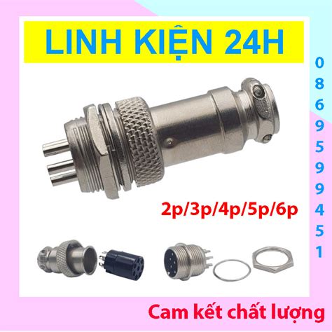 Bộ Cặp đầu Nối Gx12 3p đực Cái Linh Kiện Điện Tử 24h