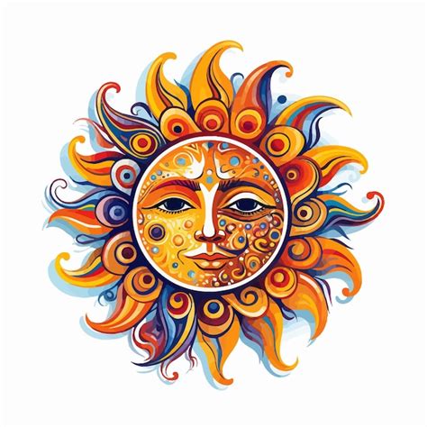 Abstractsunsticker Premium Ai Generated Vector