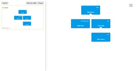 Export PowerPoint With Header And Footer OrgChart JS