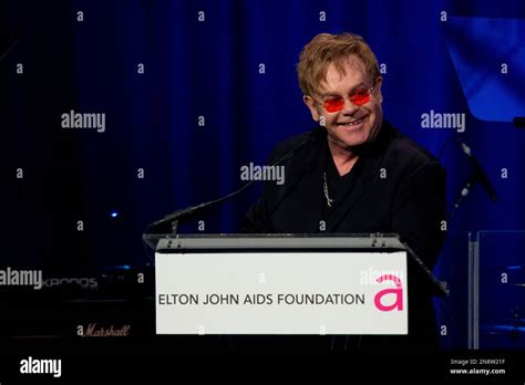 Elton John Appears On Stage At Elton Johns Aids Foundations 11th