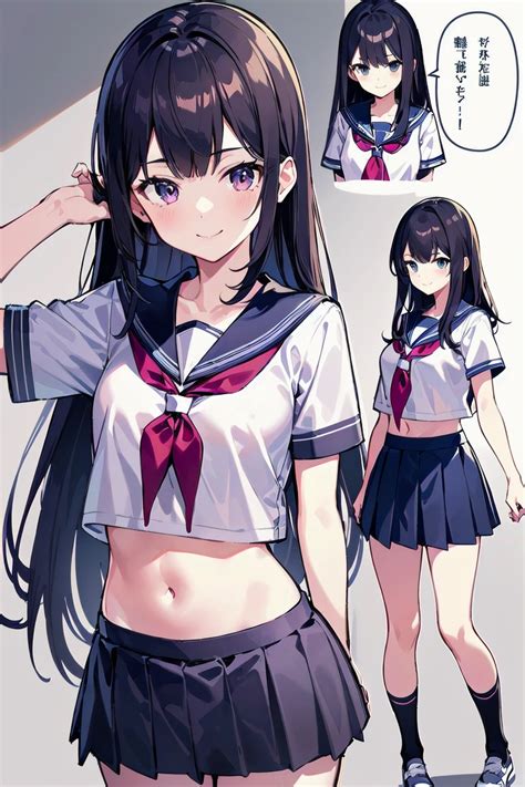 へそ出しセーラー服 Aipictors