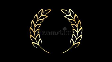 Gold Award Laurel Wreath Animation Stock Video Video Of Competition