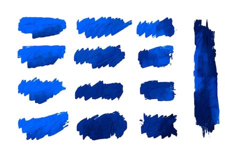 손으로 그린 아크릴 브러시 스트로크 팩 무료 벡터