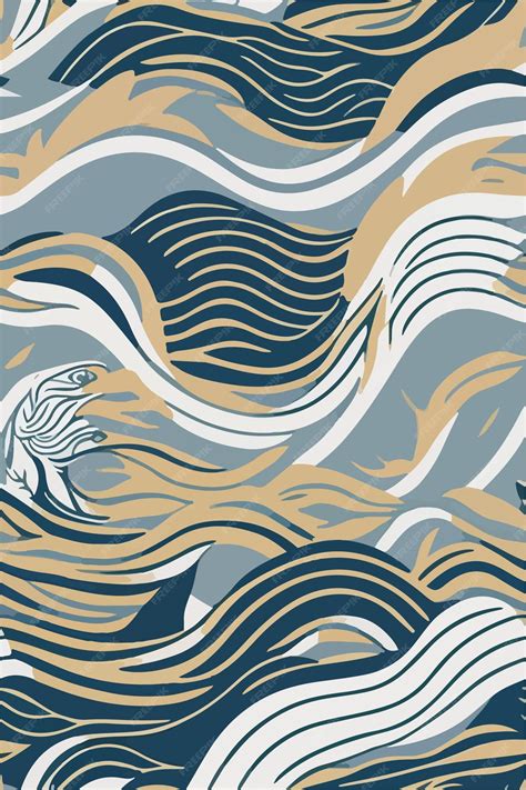 Premium Vector Expressive Undulations Abstract Waves Pattern Embraced