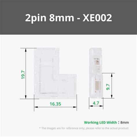 2 Pin 8mm L Shaped Led Strip Connectors Bambu Lab Asia Store