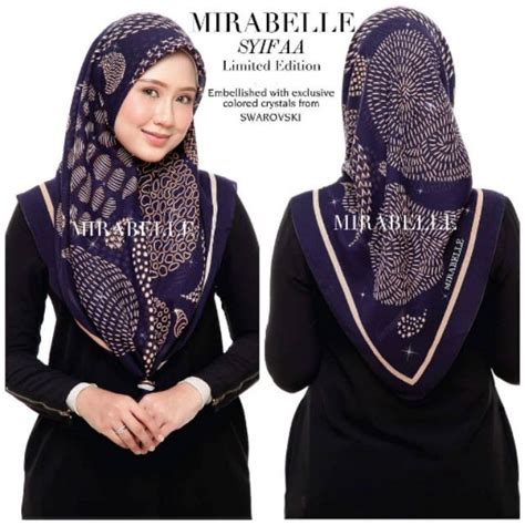 🔥hot Design 🔥tudung Bawal Mirabelle Limited Edition Syifaa Shopee