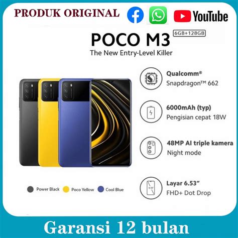 Jual Poco M Ram Gb Snapdragon Layar Mah Garansi Tahun Shopee Indonesia