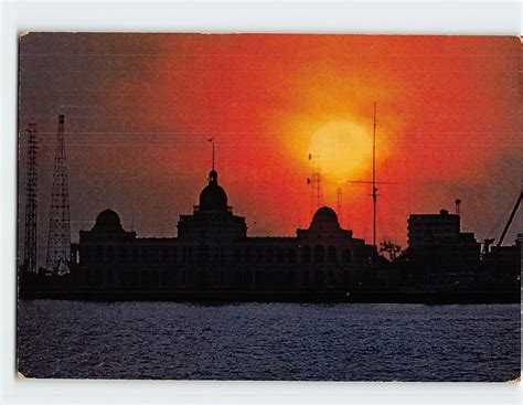 Postcard Sunset On Suez Canal Authority Building Port Said Egypt