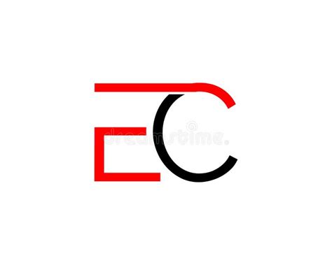Initial Letter Ec Logo Template Design Stock Vector Illustration Of