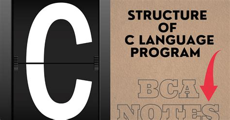 Structure Of C Language Program Btech Bca Notes