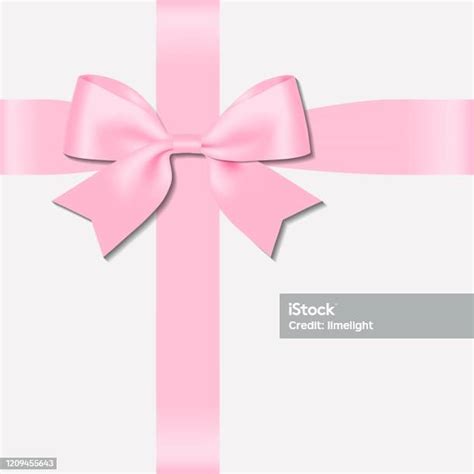 흰색 배경에 고립 된 현실적인 장식 빛나는 새틴 핑크 리본 활 0명에 대한 스톡 벡터 아트 및 기타 이미지 0명 10월