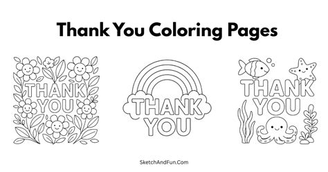 20 Thank You Coloring Pages
