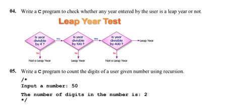 solved 04 write a c program to check whether any year