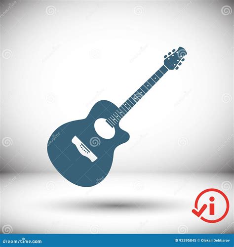 Acoustic Guitar Sign Icon Music Symbol Icon Stock Vector Illustration