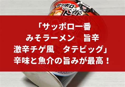 「サッポロ一番 みそラーメン 旨辛 激辛チゲ風 タテビッグ」を実食。辛味と魚介の旨みが最高！