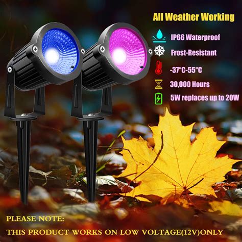 Buy AHSELLUS LED Low Voltage Landscape Lights Color Changing Landscape