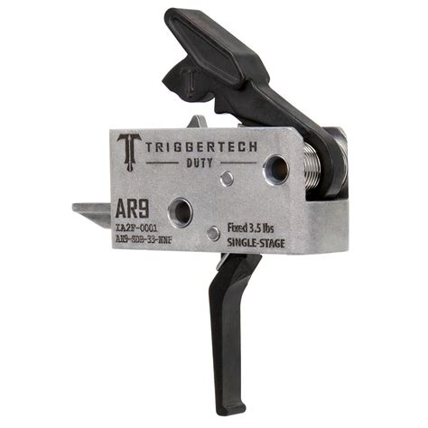 Triggertech Ar9 Single Stage Duty Black Die Cast 3 5lb Trigger Ah9 Sdb