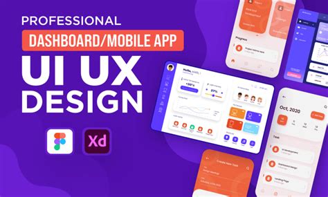 do mobile app ui ux design dashboard ui or website ui ux in figma by
