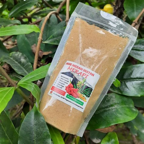 Minuman Herbal Tradisional Jahe Merah Instan Merapi 100gr Tanpa Pegawet Dan Pemanis Buatan