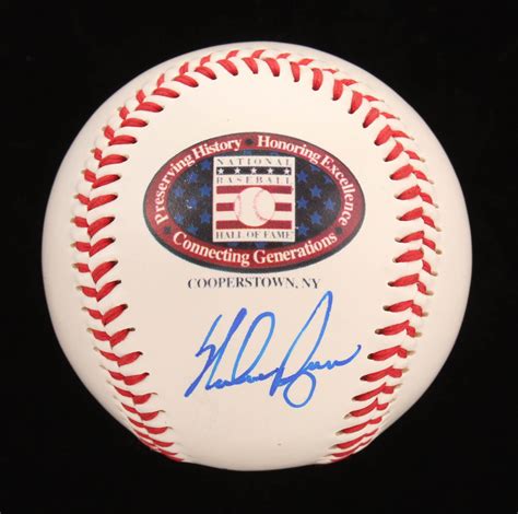 Nolan Ryan Signed Hall Of Fame Logo Baseball Psa Coa Pristine Auction