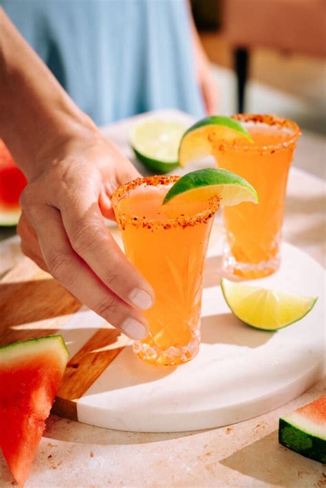 Mexican Candy Shot Aka Watermelon Paleta Shot The Social Sipper