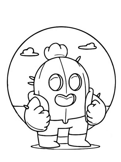 Coloriage Brawl Stars Spike Cactus 31 Star Coloring Pages Coloring