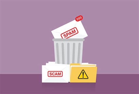 Delete Spam And Scam Emails In The Trash Stock Illustration Download