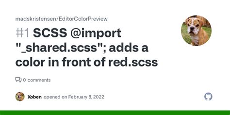 scss import shared scss adds a color in front of red scss · issue