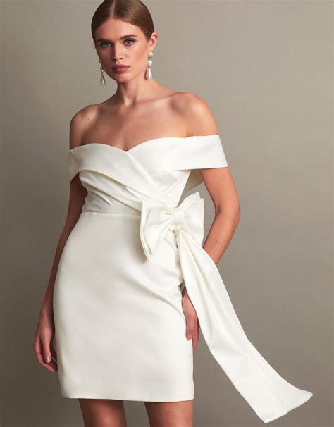 Enrique Off Shoulder Bridal Dress Ivory