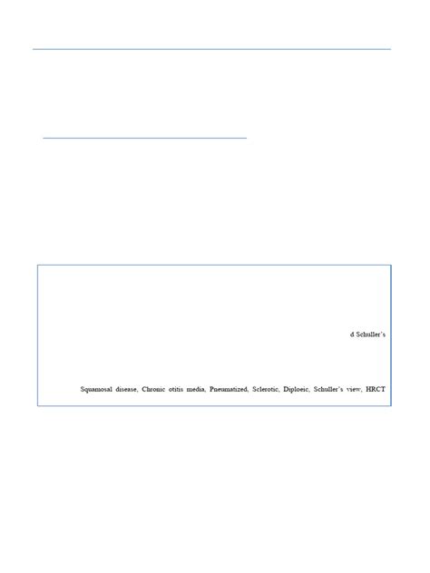 Comparative Evaluation Of Mastoid Pneumatization P Pdf Ct Scan Ear