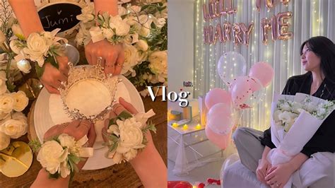 Vlog 극f의 눈물 없인 볼 수 없는 결혼준비 브이로그 브라이덜샤워 프로포즈 청첩장 모임 본식한복 고르기 찜질방 데이트 Youtube