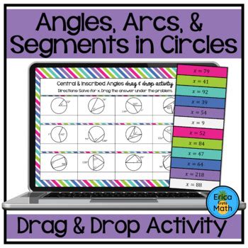 Angles Arcs Segments In Circles Digital Activity Drag Drop TPT