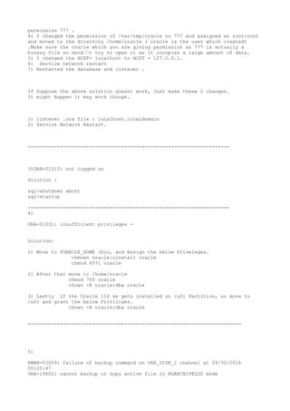 Oracle ORA Errors PDF