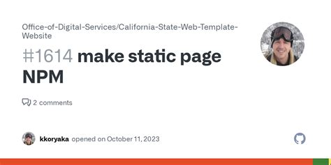 make static page npm · issue 1614 · office of digital services