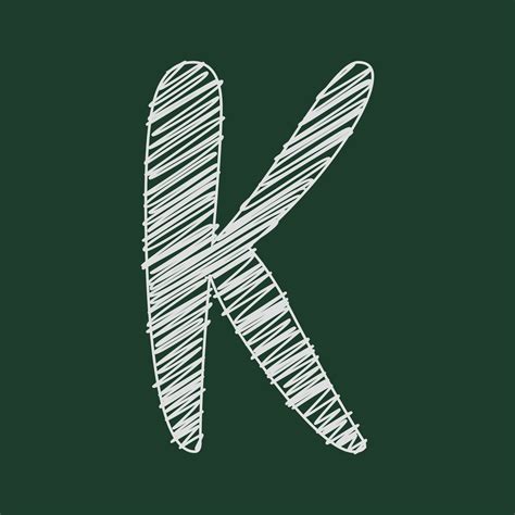 Chalk Style 3d Illustration Of Letter K 19501576 Vector Art At Vecteezy
