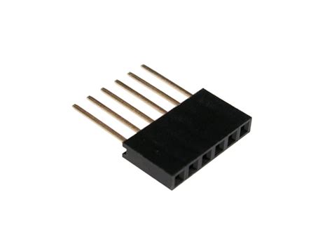 Ph50 Pin Header Female 1x6 Straight 2 54mm 11mm Long Leg Ram