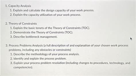 solved capacity analysisexplain and calculate the design