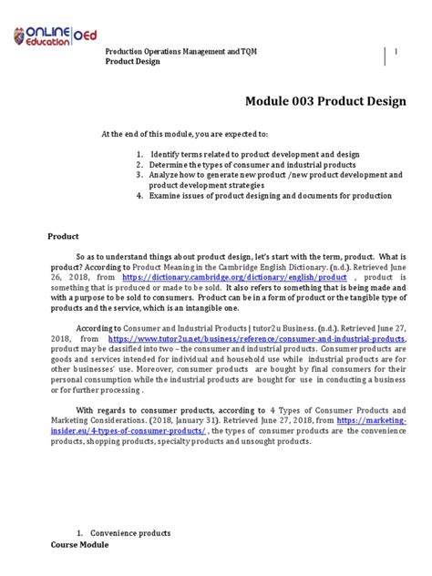 lesson 3 module 003 product design pdf marketing final good