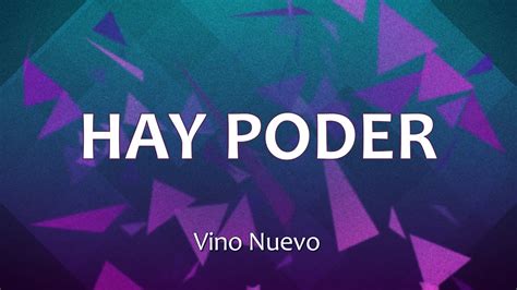 C0082 Hay Poder Vino Nuevo Letra Chords Chordify