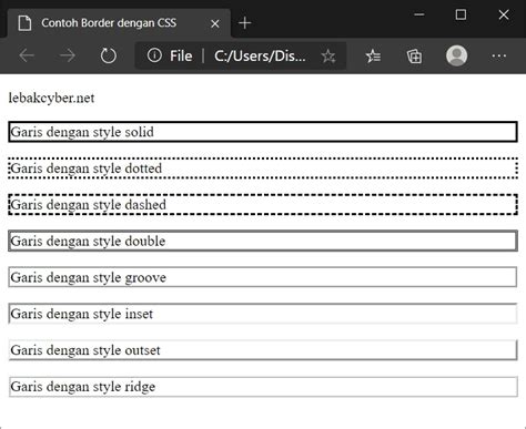 Merubah Border Dengan Css Lebak Cyber