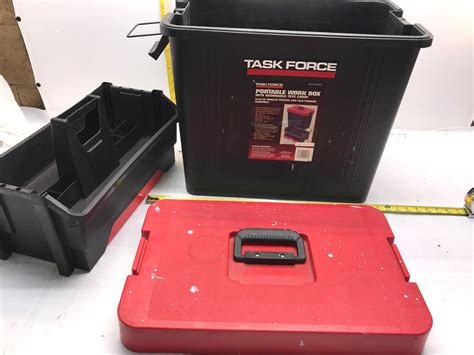 Lot Red Black Tool Box Task Force
