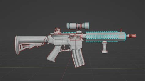 Mk18 Weapon Free Vr Ar Low Poly 3d Model Cgtrader