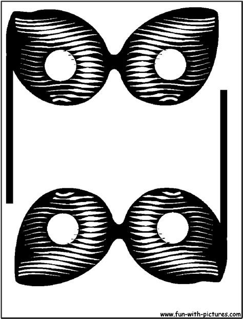 Venetian Mask Coloring Page
