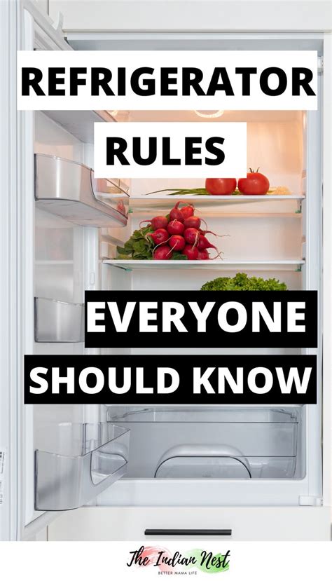 Refrigerator Full Of Food With The Words Refrigerator Rules Everyone