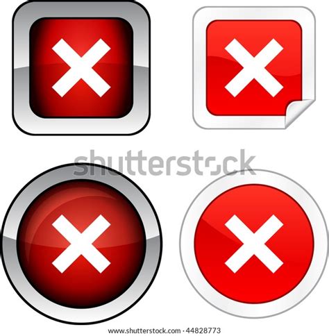 Abort Web Buttons Vector Illustration Stock Vector Royalty Free Shutterstock