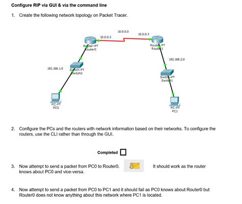 Solved Configure Rip Via Gui And Via The Command Line Create