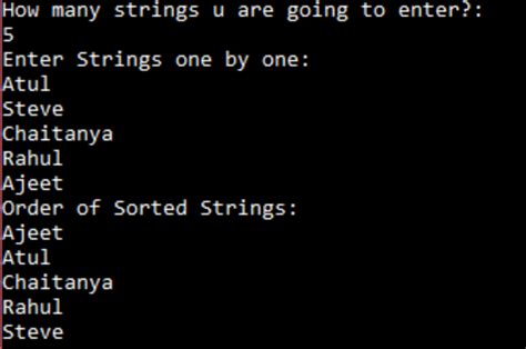 Sort Strings In Alphabetical Order Rakeshmgs