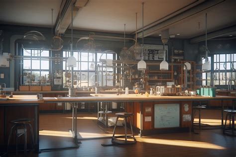 Premium Photo Classroom With A Science Experiment Station For Ha 00169 03