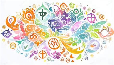 Mandala Of World Religious Symbols Radiating Unity And Spiritual